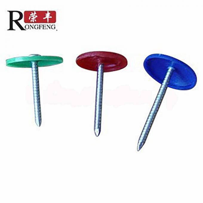 Screw Shank Type House Wrap Nails / Button Cap Nails For Furniture Repair