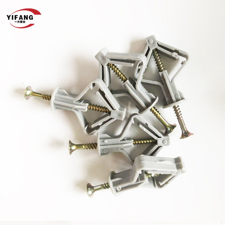 Durable Drywall Rawl Plugs , Winged Plastic Anchors For Brick Anti ...