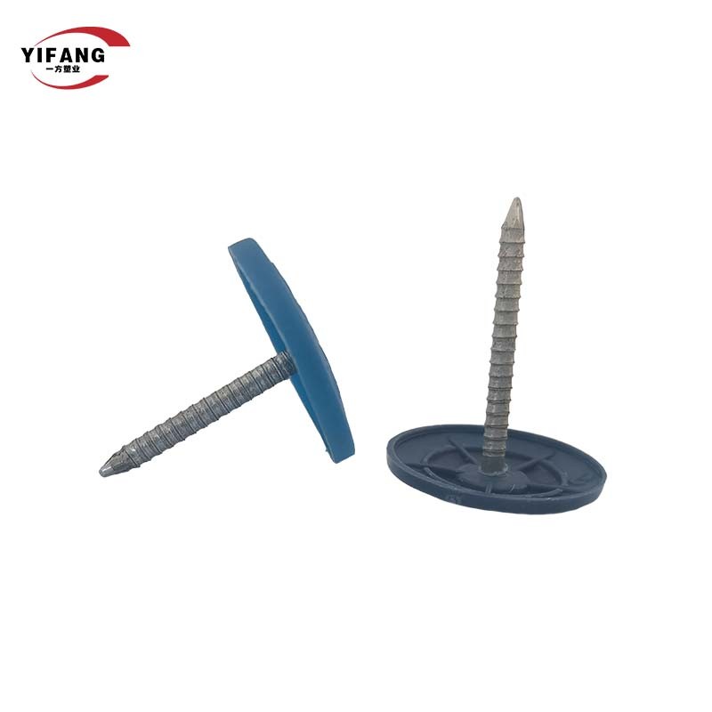 Easy To Install Button Cap Roofing Nails , Plastic Cap Felting Nails ...