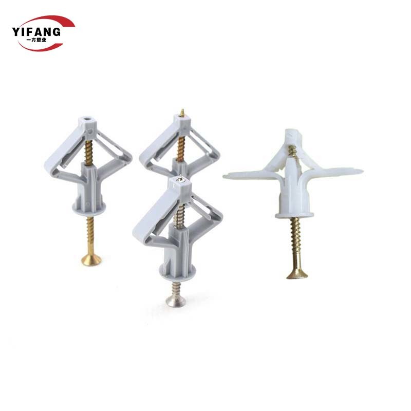 Elasticity Plastic Wall Anchors Butterfly Screws For Gypsum Plate ...