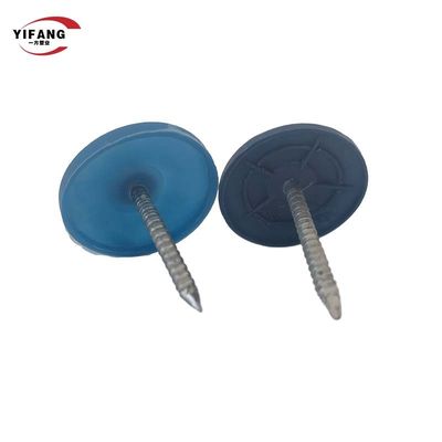 Multi Colored Small Plastic Cap Nails Customized Length Corrosion ...